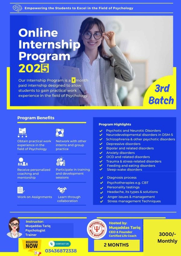Online Internship Program | Psychology with Muqaddas