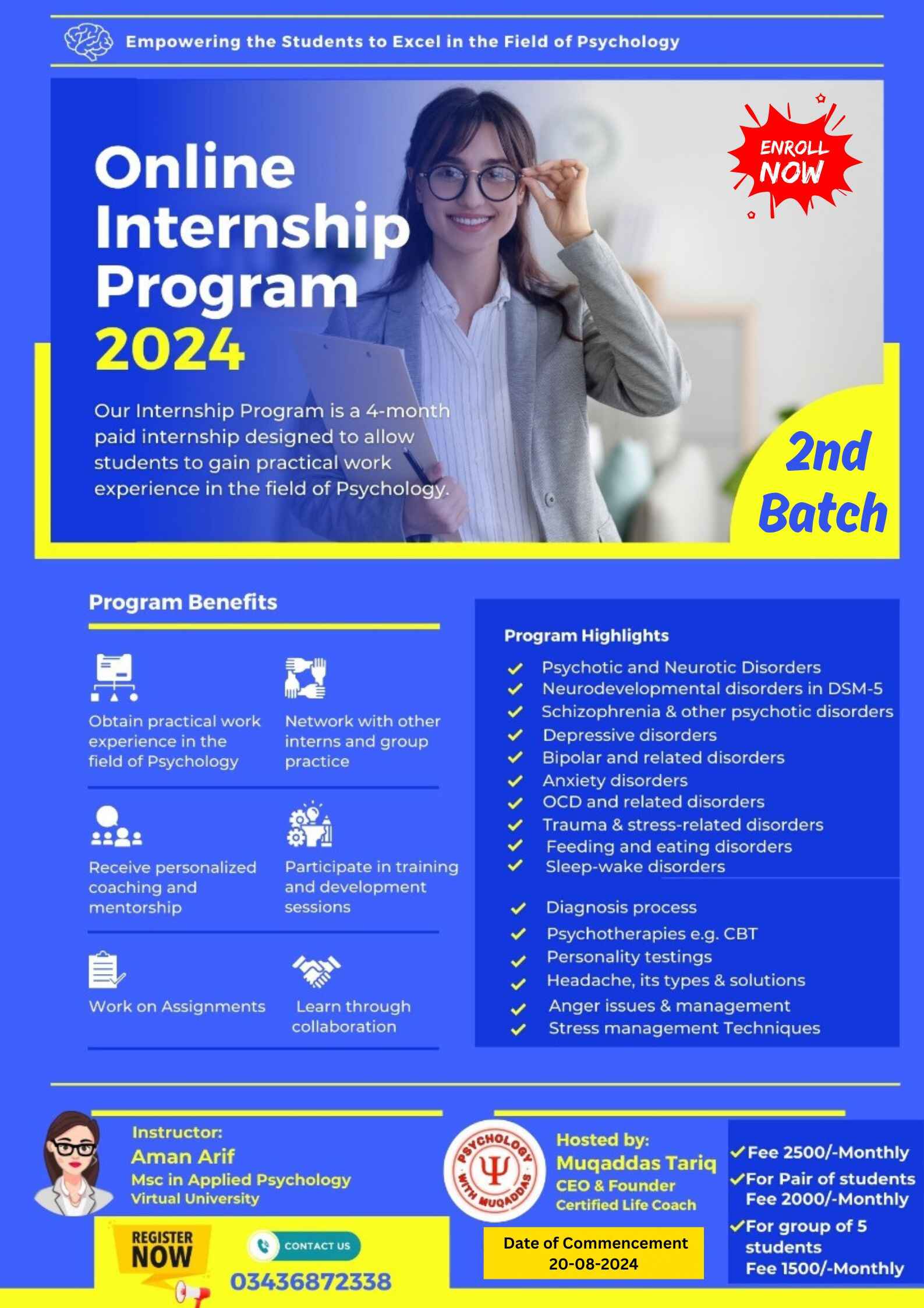 Online Internship Program | Psychology with Muqaddas